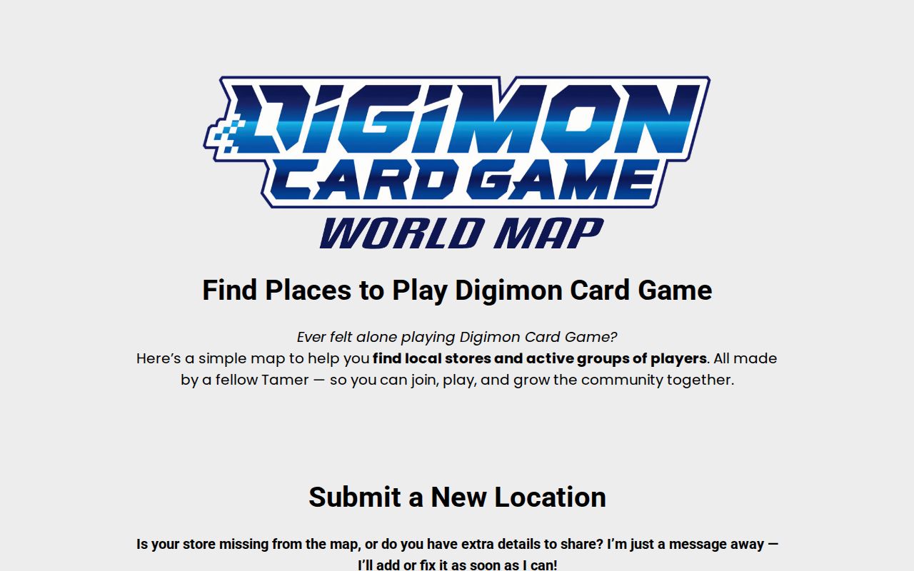 DCG World Map – Digimon Card Game Community Map Italy